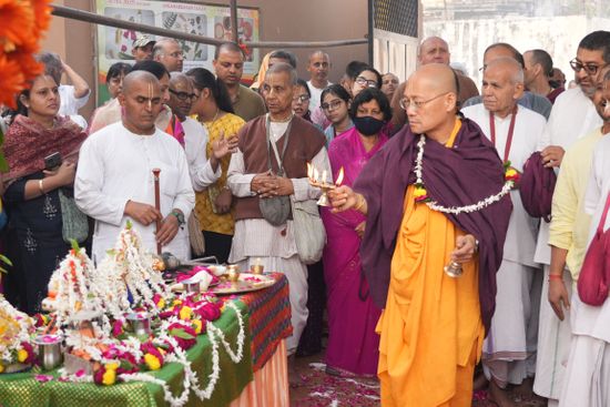Devotees Iskcon Temple Offering Prayers On Editorial Stock Photo ...