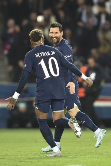 Psgs Jubilation Neymar Jr Leo Messi Editorial Stock Photo - Stock Image ...