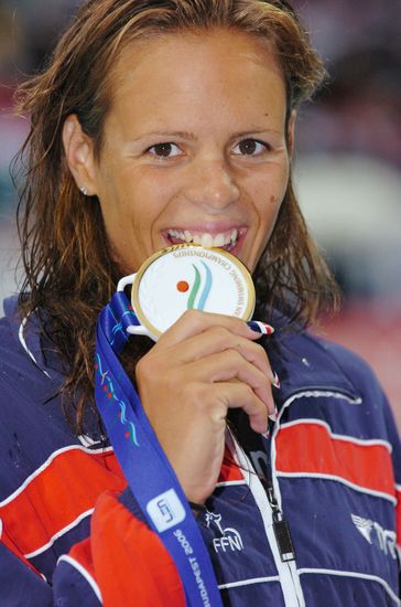 Frances Laure Manaudou Wins Gold Medal Editorial Stock Photo - Stock ...