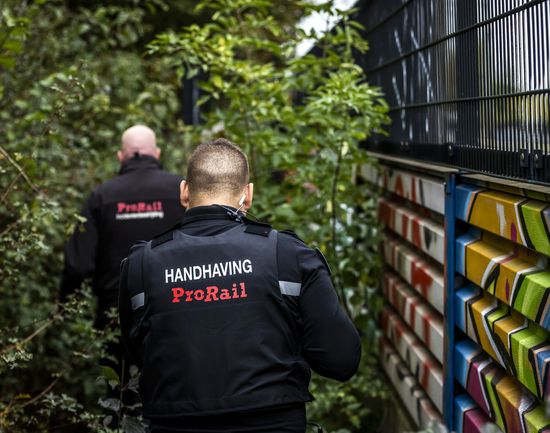 Prorail Employees Patrol Train Tracks Eight Editorial Stock Photo ...
