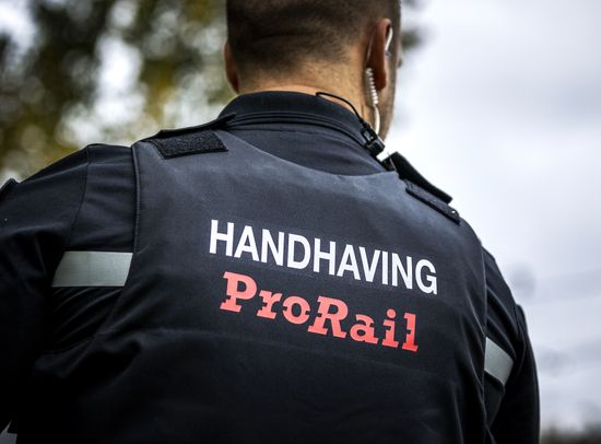 Prorail Employees Patrol Train Tracks Eight Editorial Stock Photo ...