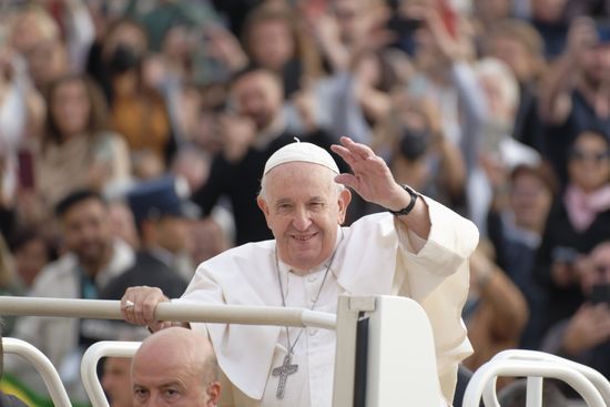 Pope Francis Salutes Attenders Arrives Hold Editorial Stock Photo ...