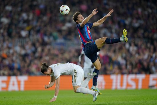 Marcos Alonso Fc Barcelona Marcel Sabitzer Editorial Stock Photo ...