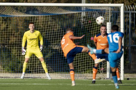 Rangers Goalkeeper Jacob Pazikas During Uefa Editorial Stock Photo ...