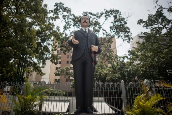Statue Doctor Jose Gregorio Hernandez Church Editorial Stock Photo ...