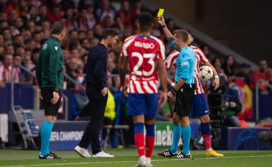 Turpin Shows Yellow Card Xabi Alonso Editorial Stock Photo - Stock ...