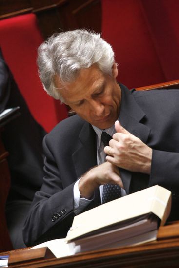 Prime Minister Dominique De Villepin Seen Editorial Stock Photo - Stock ...