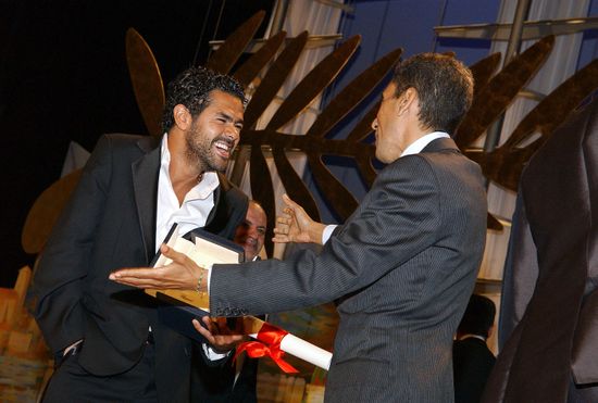 French Actor Jamel Debbouze Congratulate By Editorial Stock Photo ...