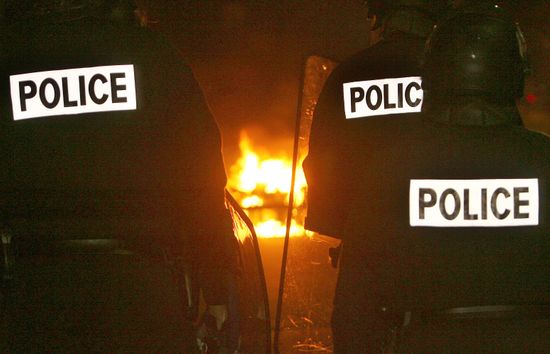 Machine Flamer Thrown Inside Vehicle Police Editorial Stock Photo ...
