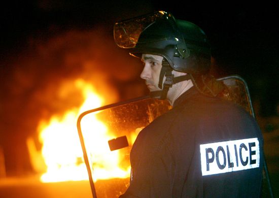 Machine Flamer Thrown Inside Vehicle Police Editorial Stock Photo ...