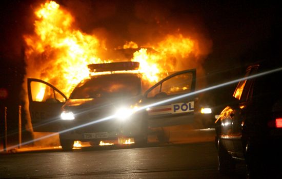Machine Flamer Thrown Inside Vehicle Police Editorial Stock Photo ...