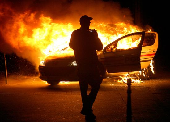 Machine Flamer Thrown Inside Vehicle Police Editorial Stock Photo ...