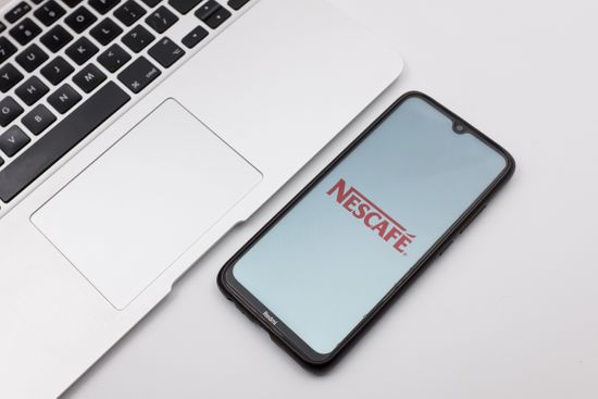 This Photo Illustration Nescafe Logo Seen Editorial Stock Photo - Stock ...