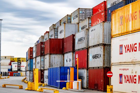 Container Storage Container Terminal Port Rotterdam Editorial Stock ...