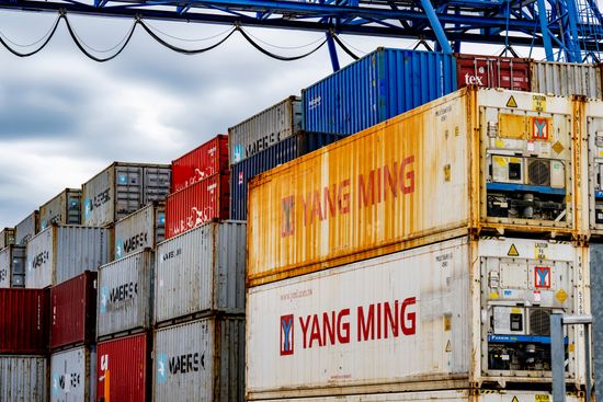 Container Storage Container Terminal Port Rotterdam Editorial Stock ...