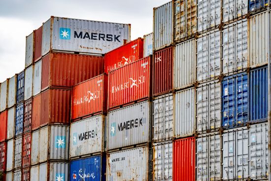 Container Storage Container Terminal Port Rotterdam Editorial Stock ...