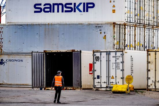 Container Storage Container Terminal Port Rotterdam Editorial Stock ...