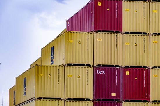 Container Storage Container Terminal Port Rotterdam Editorial Stock ...