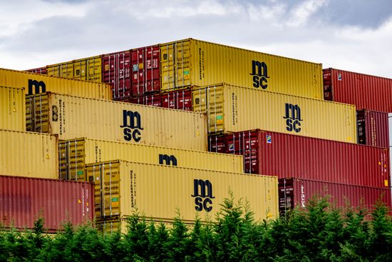 Container Storage Container Terminal Port Rotterdam Editorial Stock ...