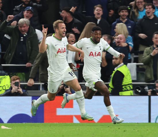 Tottenham Hotspurs Harry Kane Celebrates His Editorial Stock Photo ...