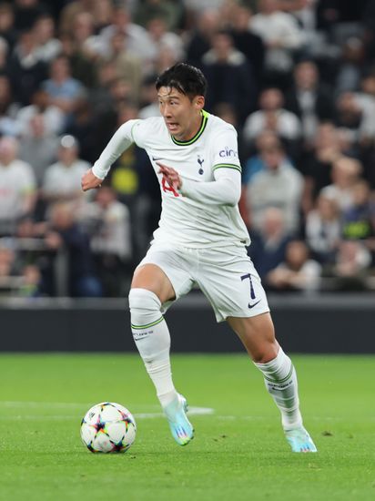 Tottenham Hotspurs Heungmin Son During Uefa Editorial Stock Photo ...