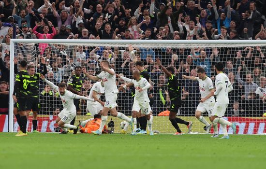 Tottenham Hotspurs Rodrigo Bentancur Celebrates His Editorial Stock ...