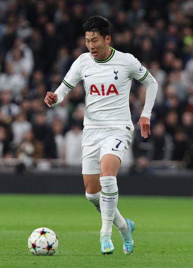 Tottenham Hotspurs Heungmin Son During Uefa Editorial Stock Photo ...