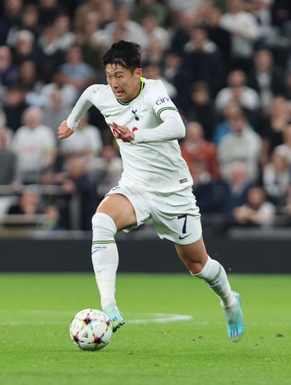 Tottenham Hotspurs Heungmin Son During Uefa Editorial Stock Photo ...