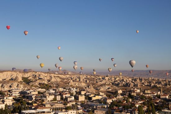 View Over City Goreme Hot Air Editorial Stock Photo - Stock Image ...