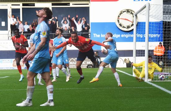 Carlton Morris Luton Town Celebrates Scoring Editorial Stock Photo ...