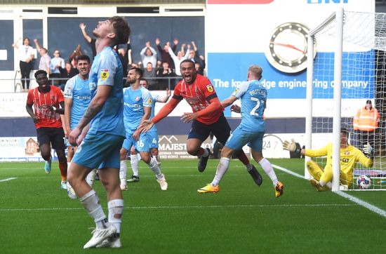 Carlton Morris Luton Town Celebrates Scoring Editorial Stock Photo ...