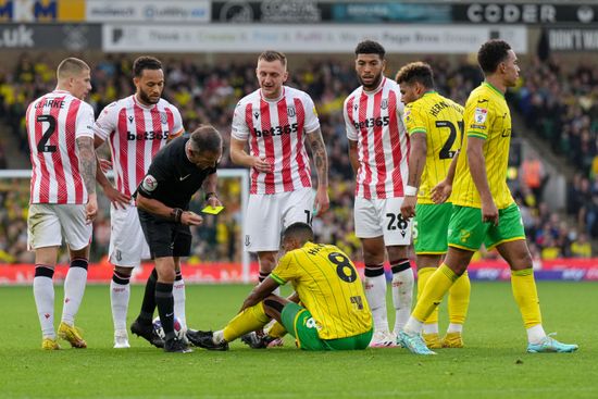 Referee Keith Stroud Shows Isaac Hayden Editorial Stock Photo - Stock ...