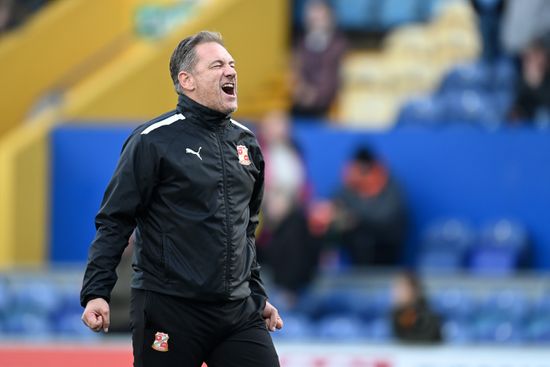 Scott Lindsey Swindon Town Manager Celebrates Editorial Stock Photo ...