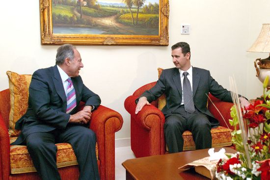 Lebanese President Emile Lahoud L Meets Editorial Stock Photo - Stock ...