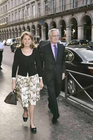 Journalist Philippe Labro His Wife Francoise Editorial Stock Photo ...