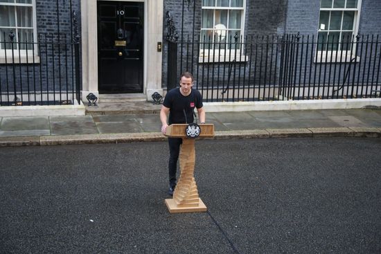 Member Downing Street Staff Sets Lectern Editorial Stock Photo - Stock ...