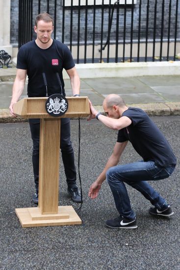 Members Downing Street Staff Set Lectern Editorial Stock Photo - Stock ...