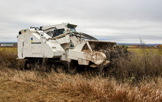 Armtrac Demining Machine Works During Presentation Editorial Stock ...