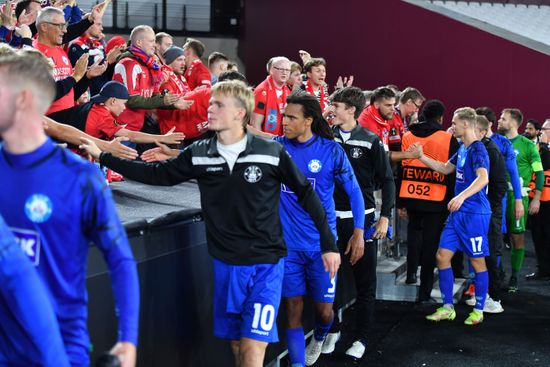 Silkeborg Players Final Whistle Fans During Editorial Stock Photo ...