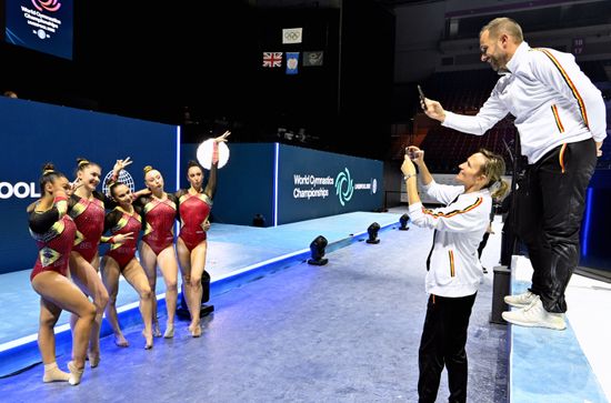 Belgian Gymnastic Coach Marjorie Heuls Takes Editorial Stock Photo ...