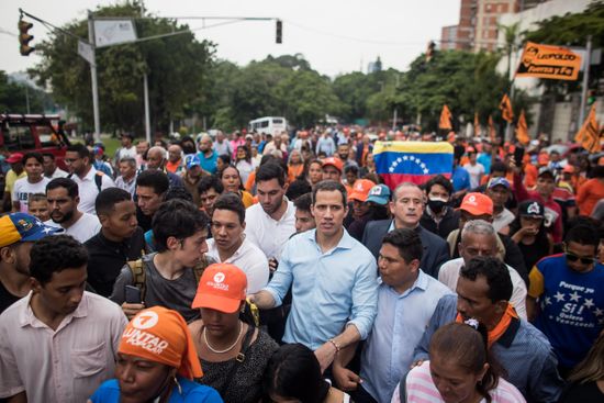 Opposition Leader Venezuelan Juan Guaido Participates Editorial Stock ...