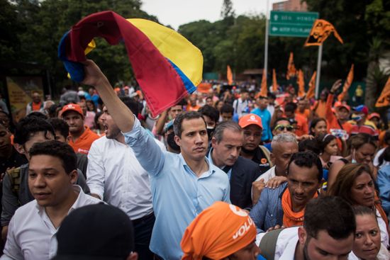 Opposition Leader Venezuelan Juan Guaido Participates Editorial Stock ...
