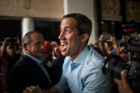 Opposition Leader Venezuelan Juan Guaido Participates Editorial Stock ...