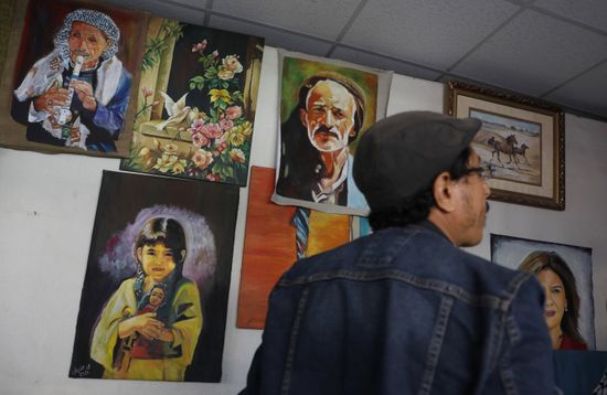 Yemeni Artist Displays Artwork Sale Storehouse Editorial Stock Photo ...
