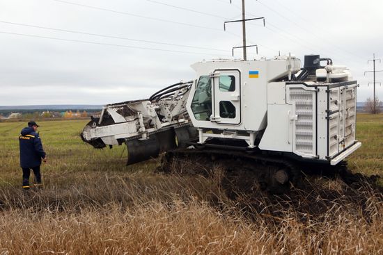 Rescuer Stands By Armtrac 400 Mine Editorial Stock Photo - Stock Image ...