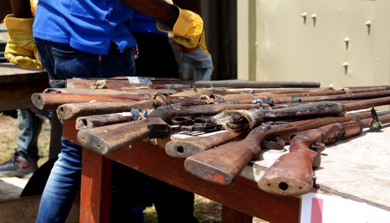 View Firearms During Destruction Process Edward Editorial Stock Photo ...