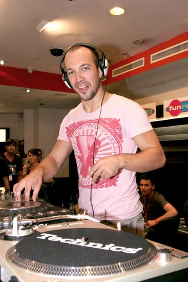 Scottish Dj Mylo Mixing During Launch Editorial Stock Photo - Stock ...