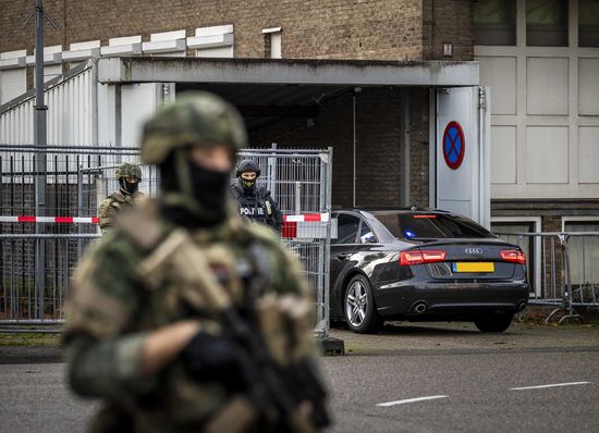 Secured Car Arrives Bunker Osdorp Amsterdam Editorial Stock Photo ...