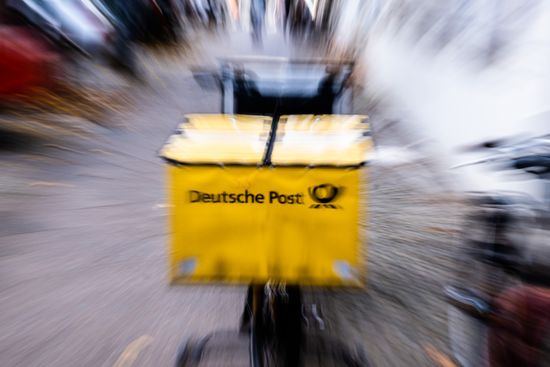 Bicycle Deutsche Post Mail Deliveryman Berlin Editorial Stock Photo ...