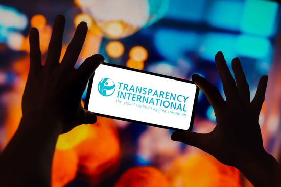 This Photo Illustration Transparency International Logo Editorial Stock ...